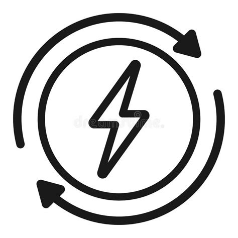 Renewable Energy Line Icon Solar Energy Vector Illustration Stock