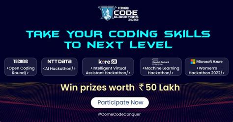 Techgig Codegladiators Comecodeconquer Codegladiators2022 Coding Hackathons Technology