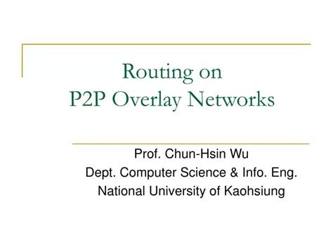 Ppt Routing On P2p Overlay Networks Powerpoint Presentation Free