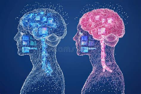 Digital Human Brains Connected Network Ai Technology Concept Stock Illustration Illustration