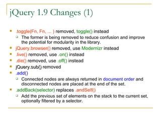 JQuery New Evolution PPT