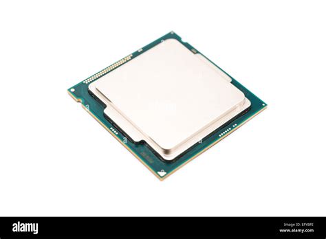 Computer CPU Central Processing Unit Chip Isolated On White Stock Photo Alamy