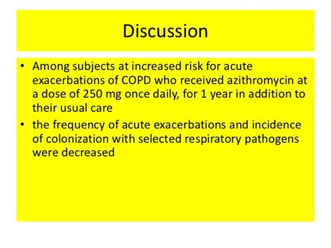 Azithromycin For Prevention Of Exacerbations Of Copd