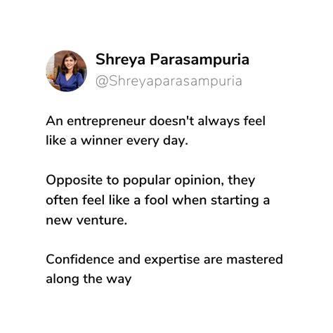 Shreya P Linkedin‘de Entrepreneurship Motivation
