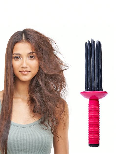 1pc Hair Curler Comb DIY Styling Design Heatless Portable Salon Curling Comb Women S Hair