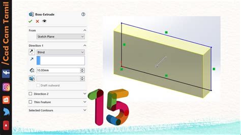 Solidworks Tamil Tutorial 15 Part Youtube