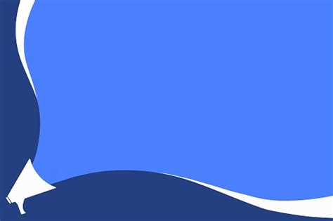 시안 음성 버블 카드와 흰색 메가 폰 텍스트 복사 공간이있는 발표 마케팅 및 광고의 개념 파란색 배경 미니멀 한 그림으로 지금 열려있는 프레임 개념에 대한 스톡 벡터 아트