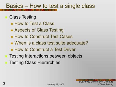 Ppt Class Testing Powerpoint Presentation Free Download Id395096