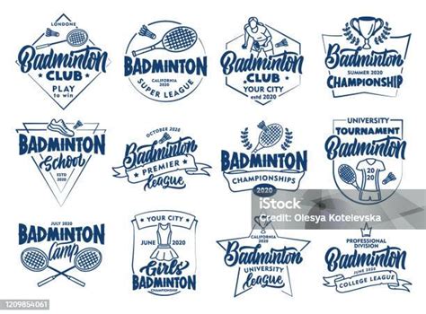 빈티지 배드민턴 엠블럼과 스탬프 세트 배지 흰색 배경에 스티커 격리 0명에 대한 스톡 벡터 아트 및 기타 이미지 0명 Championship 개체 그룹 Istock