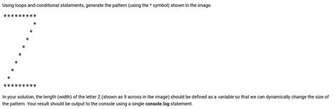 Solved Using Loops And Conditional Statements Generate The Pattern
