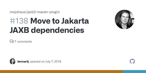 Move To Jakarta Jaxb Dependencies · Issue 138 · Mojohausjaxb2 Maven Plugin · Github