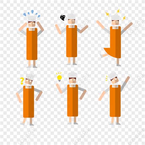 만화 일러스트 자유형 요리사 직업 삽화노랑모자 Png 일러스트 무료 다운로드 Lovepik