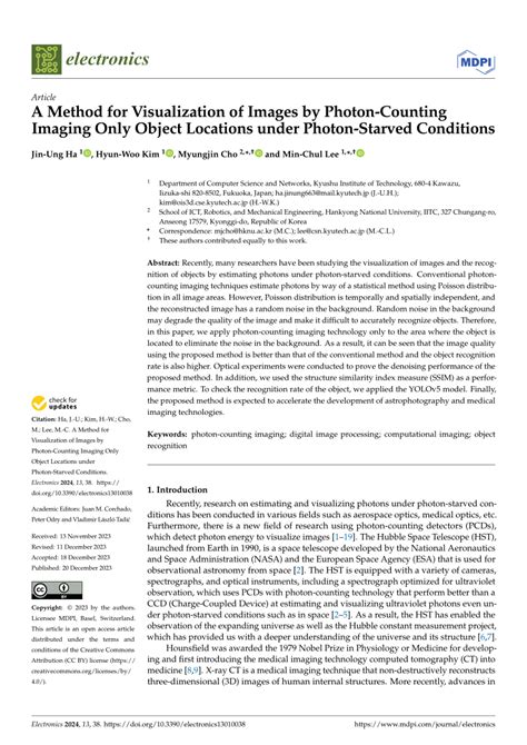 pdf a method for visualization of images by photon counting imaging