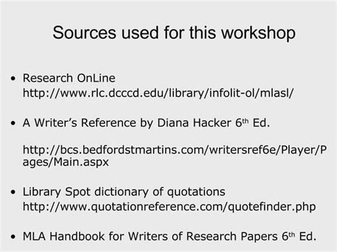 Understanding Mla Documentation Style3 Ppt