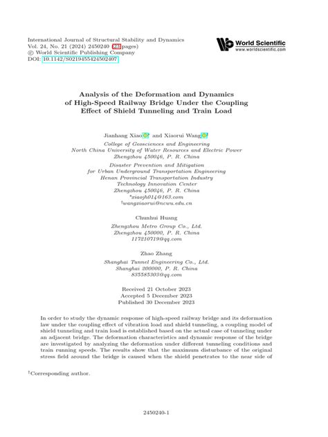 Analysis Of The Deformation And Dynamics Of High Speed Railway Bridge