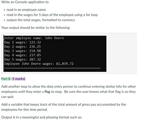 Solved Write An Console Application Toread In An Employee
