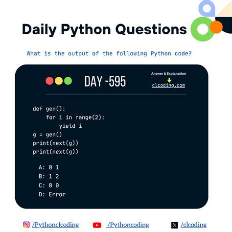 Python Coding Challenge Day 595 What Is The Output Of The Following