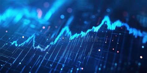 Futuristic Financial Data Analytics With Blue Digital Graphs And Abstract Technology Stock Image
