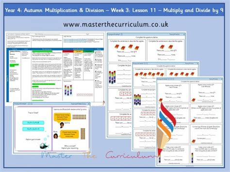 Year 4 Multiplication And Division Lesson 11 Multiply And Divide By 9 Master The Curriculum