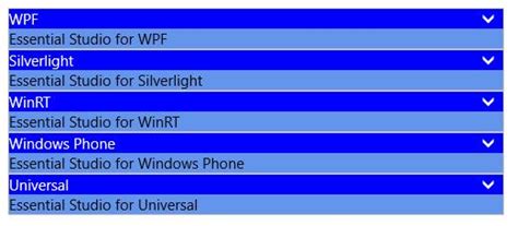 Appearance And Styling In Uwp Accordion Control Syncfusion®