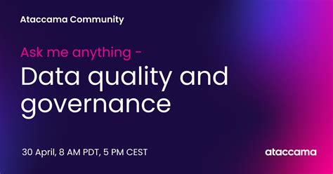Ataccama Data Community Datacommunity Ama Dataquality Datagovernance Datamanagement