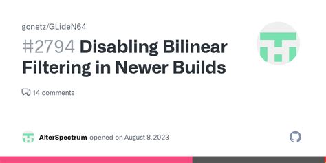 Disabling Bilinear Filtering In Newer Builds · Issue 2794 · Gonetzgliden64 · Github