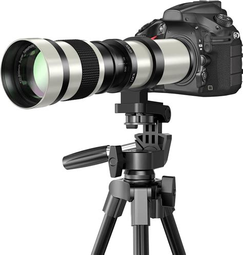 Lightdow Teleobjetivo 420-800 mm lente manual Foucus para Nikon ...