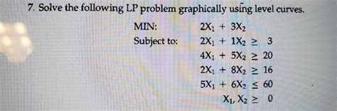 solved 7 solve the following lp problem graphically using