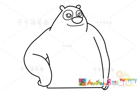 熊大熊二关头强简笔画 简笔画图片大全 普车都