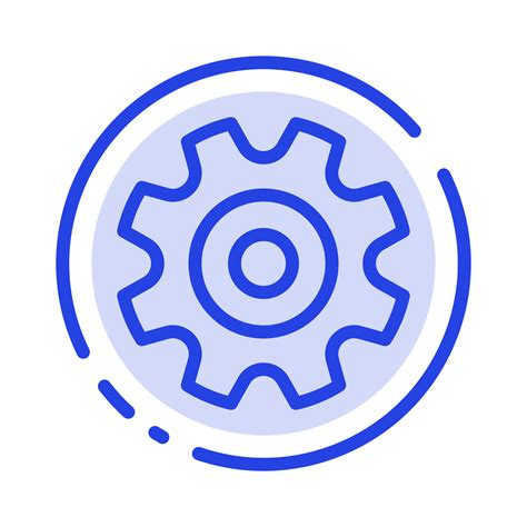 Cogs Gear Setting Wheel Blue Dotted Line Line Icon 19178200 Vector Art At Vecteezy