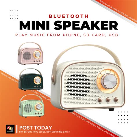 Bluetooth Mini Speaker Portable Radio Wireless Small Speker Cute Pink Retro Blutooth Speakers