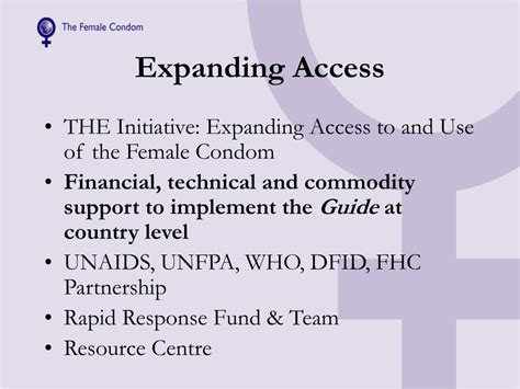 PPT Expanding Safer Sex Options Introducing T He Female Condom PowerPoint Presentation ID