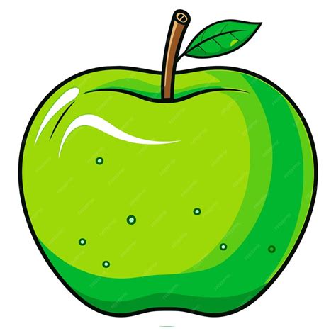 Premium Vector Green Apple Vector Illustration
