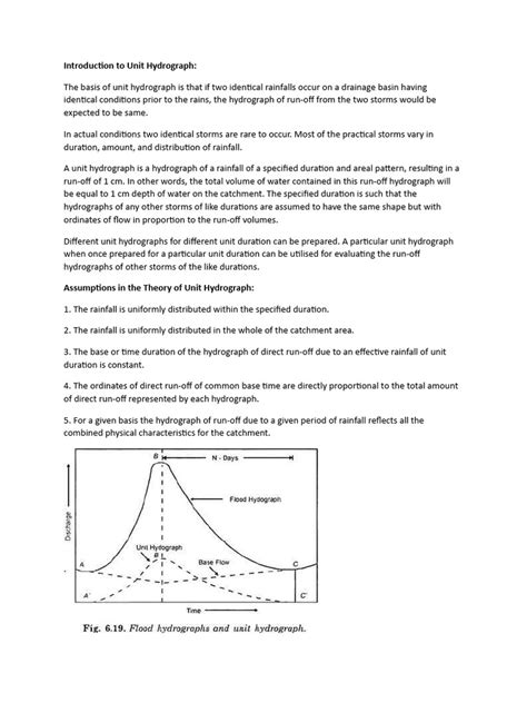 Definition Of Unit Hydrograph Pdf Drainage Basin Flood