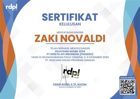E Certificate Adobe 2024 Zaki Rdpl