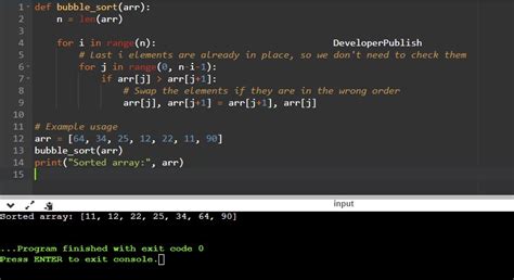 Python Program To Implement Bubble Sort