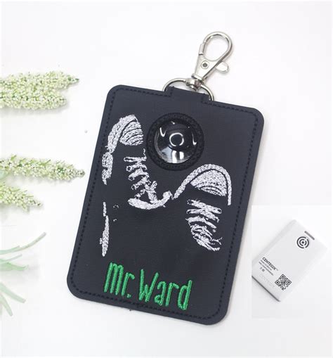 Alarm ID Badge Holder Alarm Holder Key Ring Personalized Pencil Vertical ID Card Case Lanyard