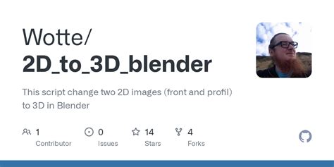 Github Wotte D To D Blender This Script Change Two D Images Front And Profil To D In