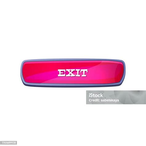 게임 또는 웹 사이트 버튼을 종료 흰색 배경에 고립 된 벡터 그림 구매에 대한 스톡 벡터 아트 및 기타 이미지 구매 그래픽 사용자 인터페이스 네온 Istock