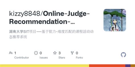 Github Kizzy Online Judge Recommendation System Sit