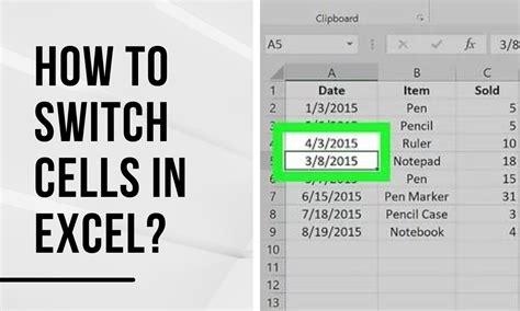 How To Switch Cells In Excel Earn And Excel