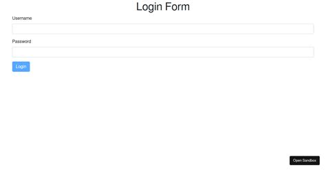 Bootstrap Login Form Codesandbox