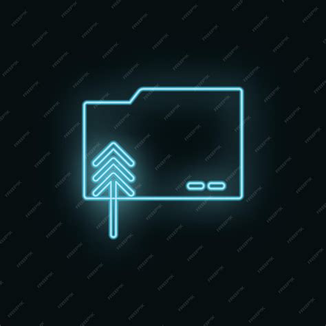 Premium Vector Folder Neon Icon Web Development Vector Icon Element