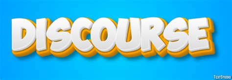Discourse Text Effect And Logo Design Word
