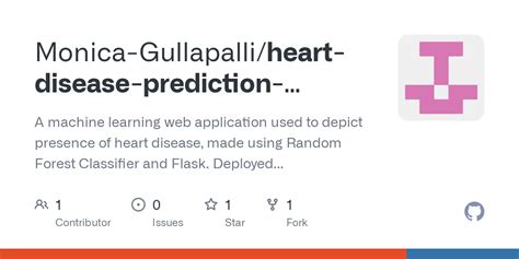 GitHub Monica Gullapalli Heart Disease Prediction Using Machine Learning With Flask A Machine
