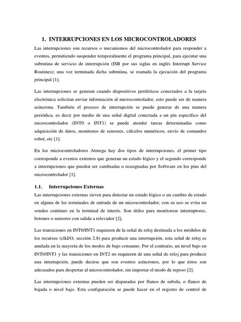 Interrupciones En Los Microcontroladores Pdf Adquisición De Datos Microcontrolador