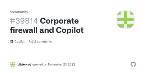 Corporate Firewall And Copilot · Community · Discussion 39814 · Github