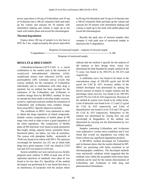 Stability Indicating Analytical Method Development And Validation For