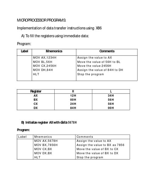 Microprocessor Programs Pdf Electronic Engineering Computer Data