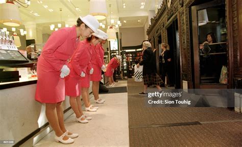 The Japanese Elevator Girls Perform Their Ceremonial 30 Degree News Photo Getty Images